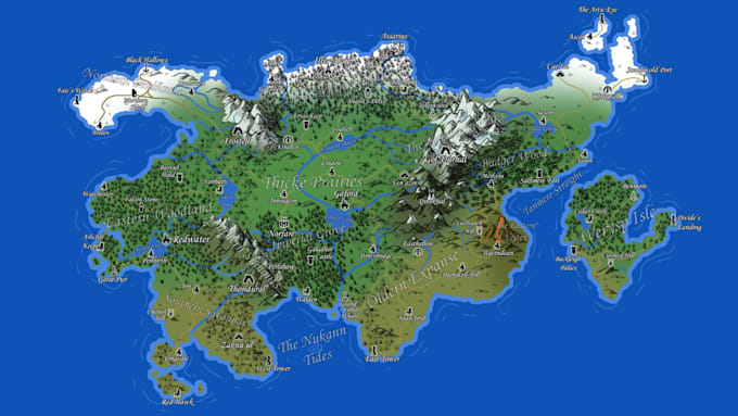 Create a custom fantasy map just for you by Yosefzav | Fiverr