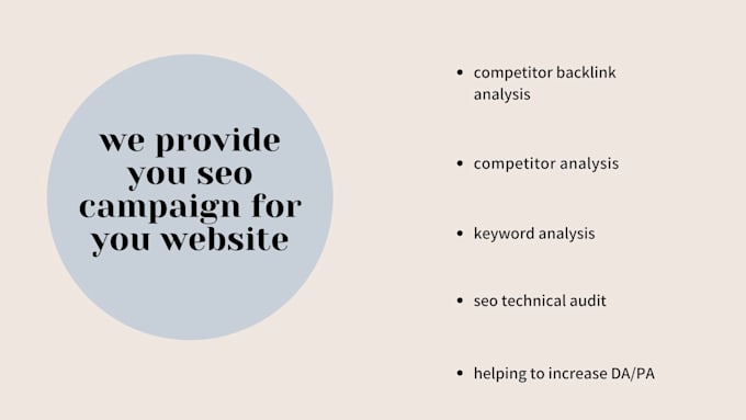 Creating campaign for your website with competitor analysis by ...