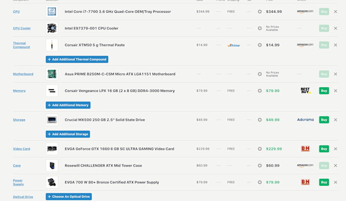 Build you a custom pc parts list by Passaro23 | Fiverr