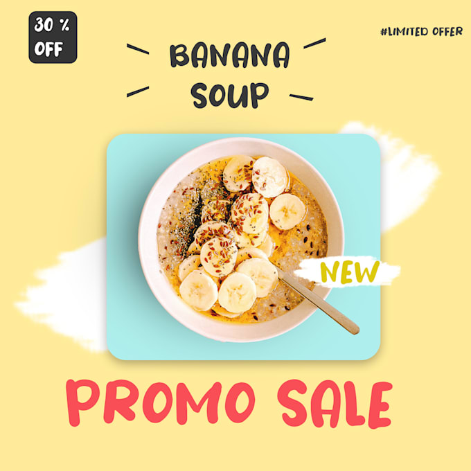 Make a colorful food advertisement design by Flana_design | Fiverr