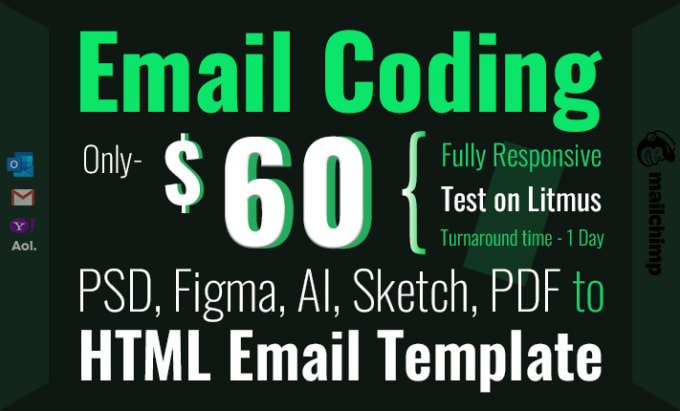 Psd, sketch, figma, ai, pdf to html email conversion by Email_mockup ...