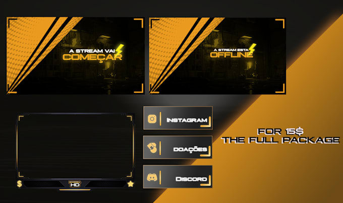 Create a streaming graphics package for you and banners by Iamferreira ...