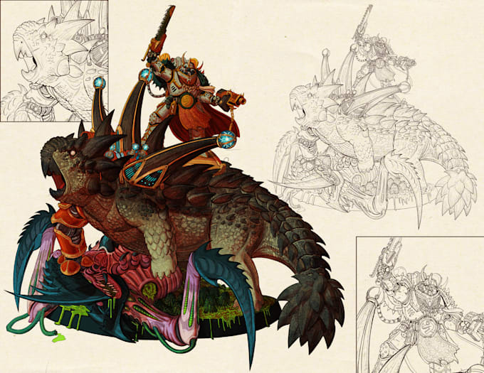 Draw and paint professional concept art for your project by ...