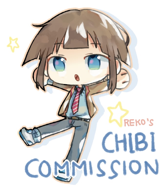 Draw cute chibi watercolor by Recolzer | Fiverr