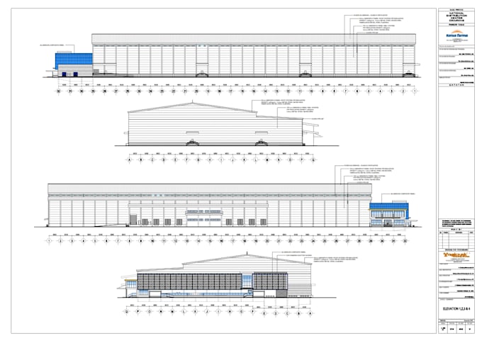 Make 2d elevation building from 4 sides view with autocad by Deni_bow ...