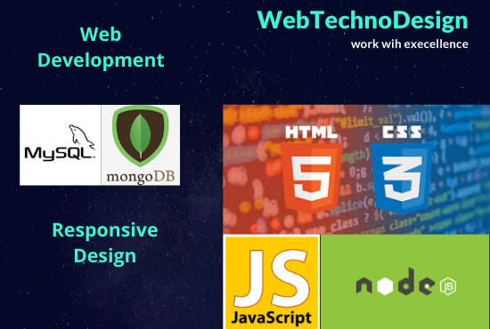 Create javascript node js web app with responsive front end by Webtechnodesign | Fiverr