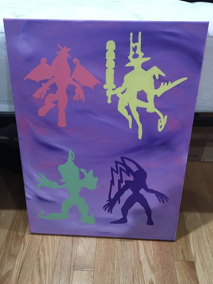 Make a custom 18 x 24 video game inspired canvas paintings by ...