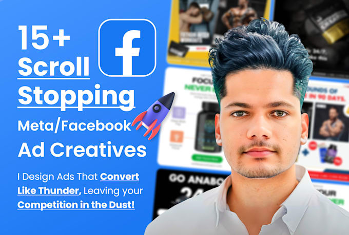 Design high converting facebook ad creatives by Sajidkhan494 | Fiverr