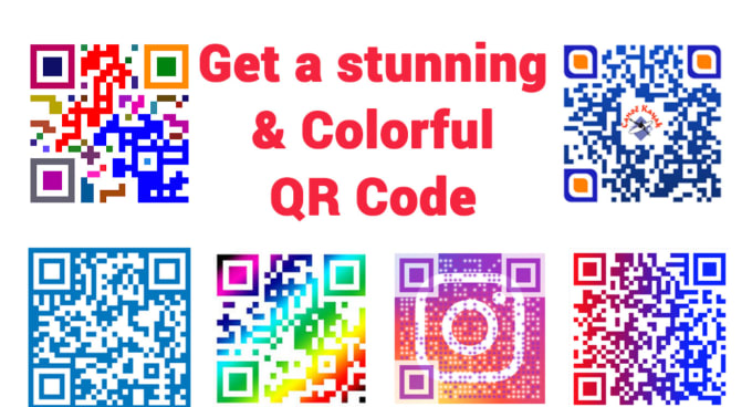 Create stunning colorful qr codes by Reeronit | Fiverr
