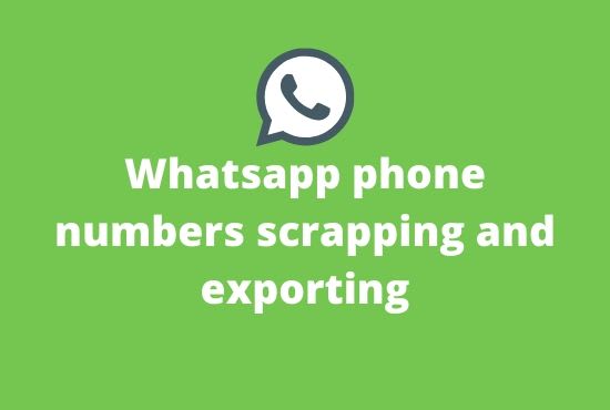Extract and scrape phone numbers from your whatsapp groups by Robertmilad | Fiverr