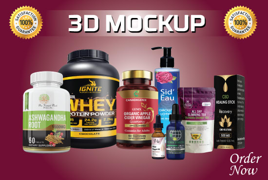 Create 3d mock up of any product by Sadaf_rana | Fiverr