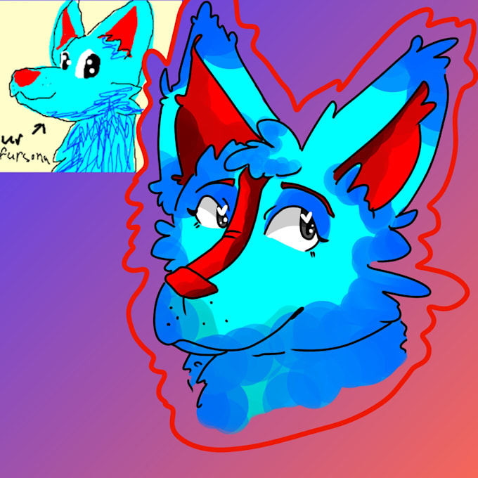 Draw your fursona or fursona reference sheet by Finnadoebealoli | Fiverr