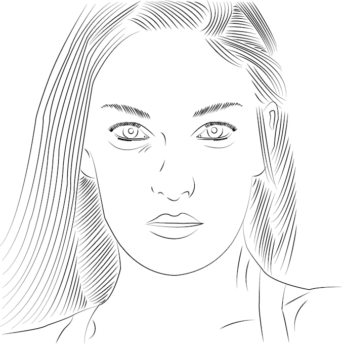 Design you a line art portrait in illustrator by C0nr3d | Fiverr