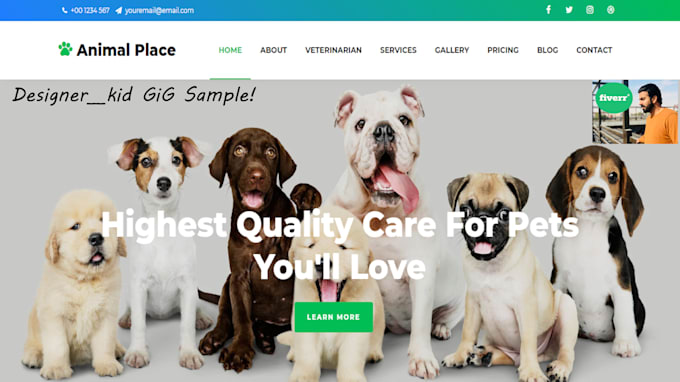 Design html, css, bootstrap and responsive website by Designer__kid ...