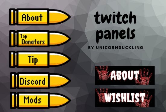 Make basic twitch panels by Unicornduckling | Fiverr