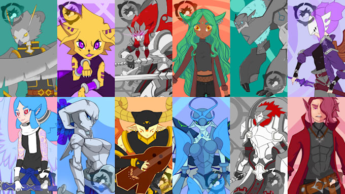 Draw anything in anime style fanart beast oc portrait by Gabrielff329 ...