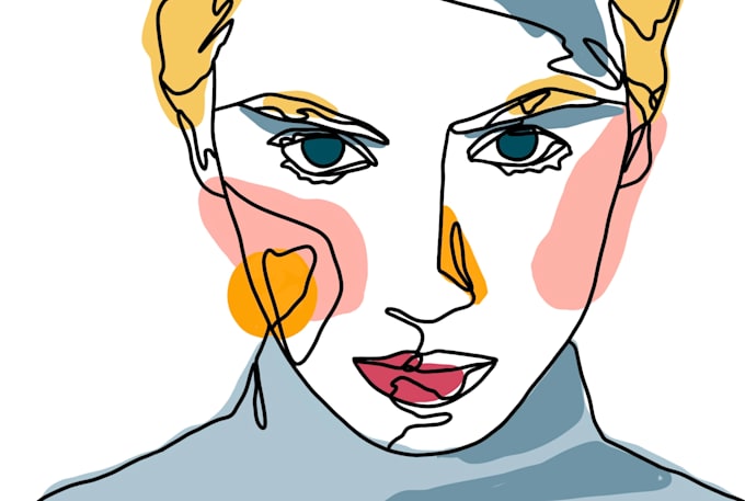 Draw abstract contour drawings by Lazyeggdesk | Fiverr