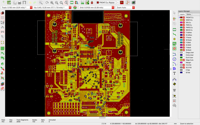 Design multilayer pcb layout with fabrication files by Electronial | Fiverr