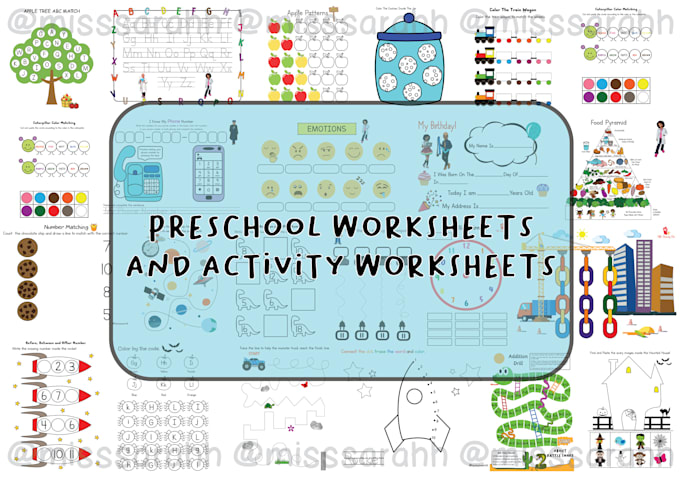 Create custom worksheets for kindergarten and preschool by Misssarahh ...