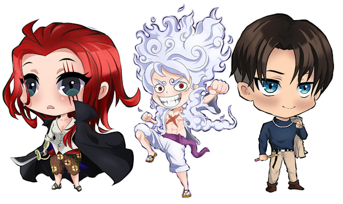 Entwerfen sie süße chibi-kunst für schlüsselanhänger, pfp, aufkleber ...