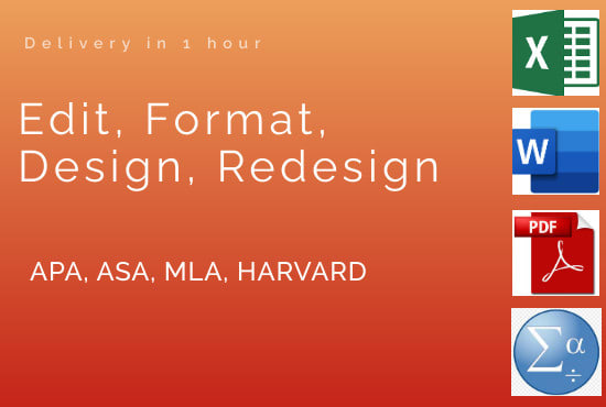 Format edit design redesign your pdf excel word documents by ...