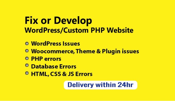 Fix Or Develop Any Phphtmlcss Wordpress Website By Emon777 Fiverr