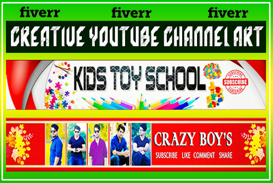 Design a creative youtube channel art by Techmunna2020 | Fiverr