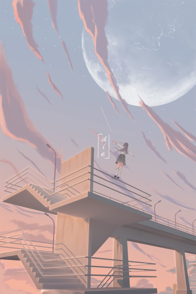 Draw scenery background in anime style by Kimiga | Fiverr