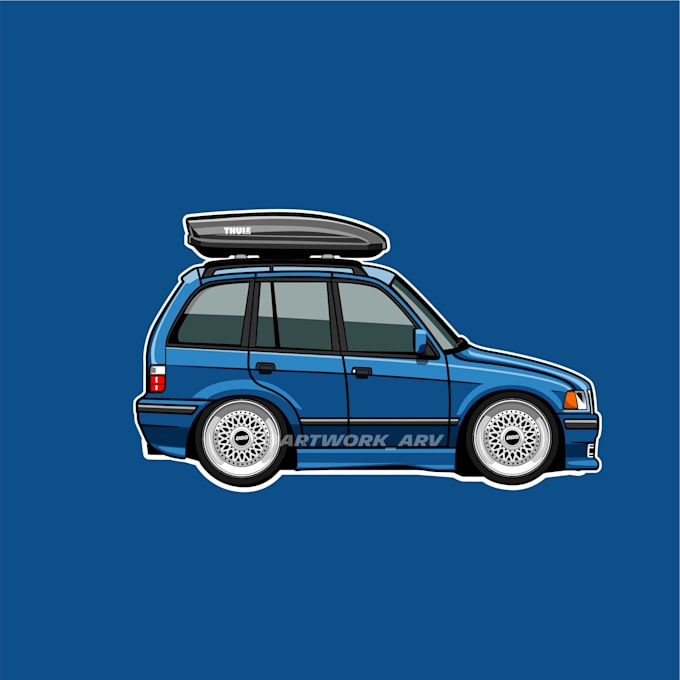 Make your car cartoon into a funny car by Arvminiature | Fiverr