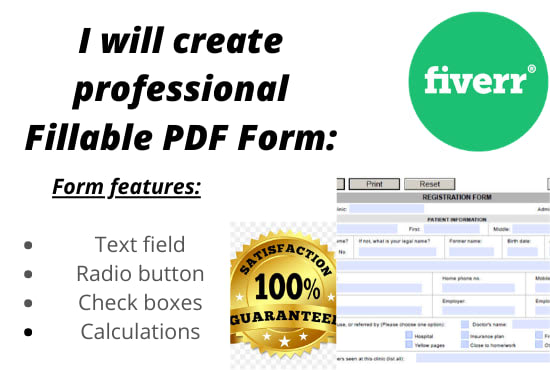 Create professional fillable pdf form by Bismajunaid1 | Fiverr