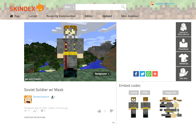 Make you a custom minecraft skin by Ahidyy | Fiverr