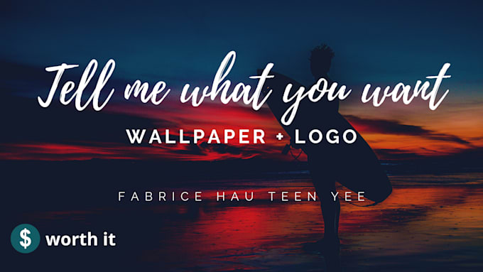 Design a wallpaper with a logo by Fabricehauty | Fiverr