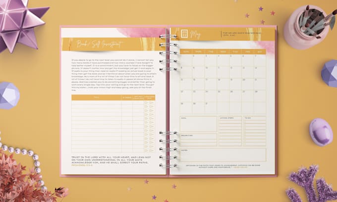 Design custom planner, calender, journal, tracker by Riyanindras | Fiverr