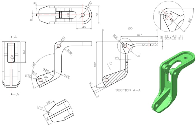 Create 2d drawings for manufacturing in creo by Vivek2969 | Fiverr