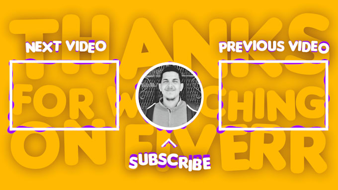 Create this youtube end card end screen outro by Hamzachoubi | Fiverr
