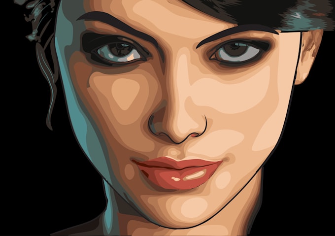 Create a vector realistic cartoon portrait caricature and illustration ...