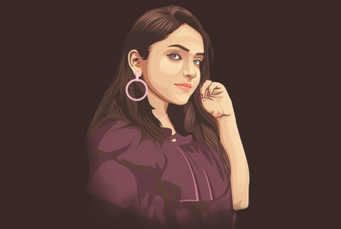 Make vector portrait of your picture by Tanvirsaimon | Fiverr