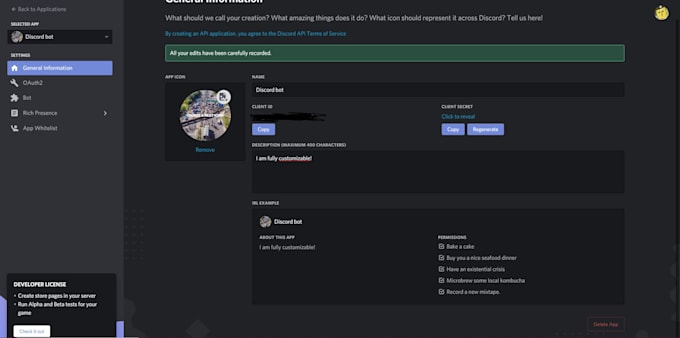 Make you a professional discord bot by Justjustus | Fiverr