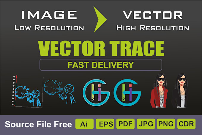 Redraw, vector tracing, raster logo, image to vector in 2hrs by Vishnu_993 | Fiverr