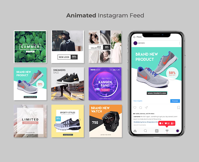 Create animated social media post design by Mohalldi | Fiverr