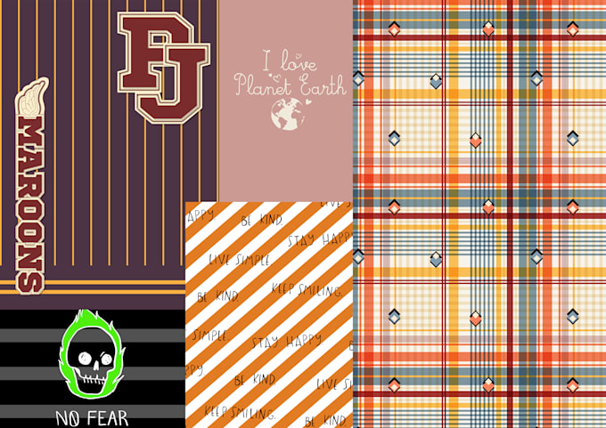 Design vector seamless repeat prints and patterns by Thilinisola | Fiverr