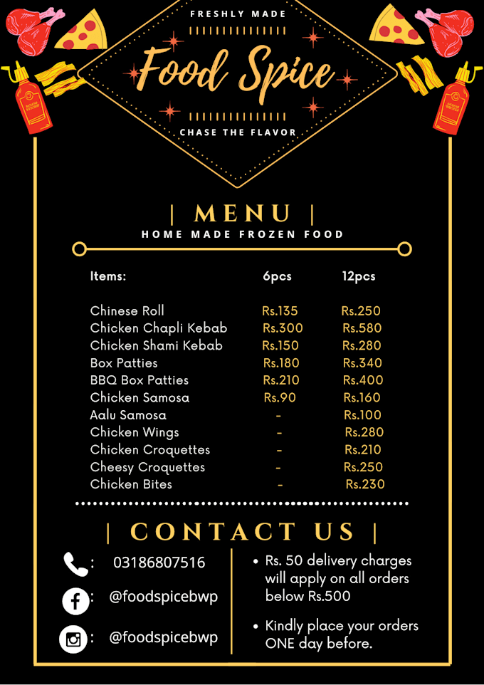 Design modish food menu restaurant menu digital men by Yedawatima | Fiverr