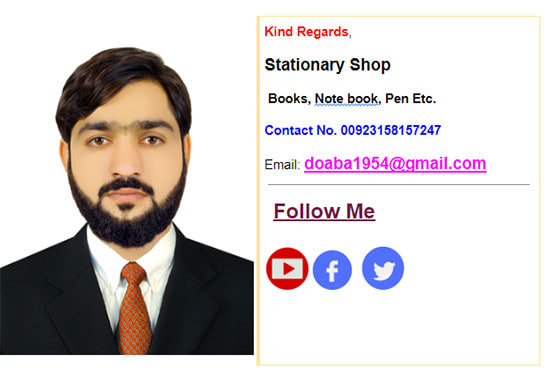 Create professional clickable html email signature by Doaba1954 | Fiverr Create professional clickable html email signature by Doaba1954 | Fiverr