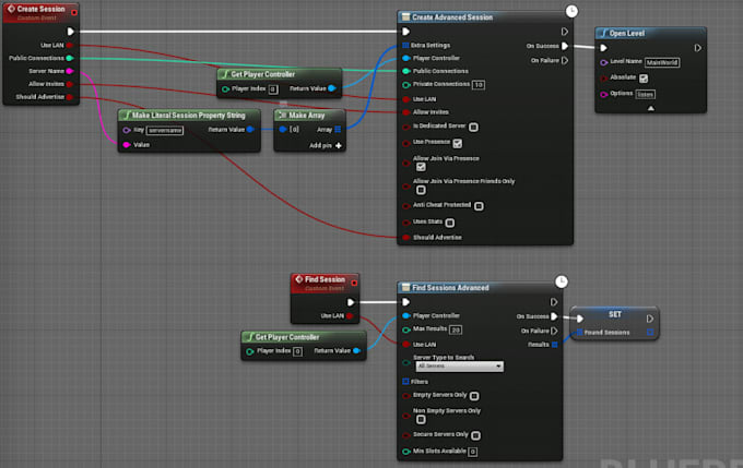 Teach you how to create ue4 multiplayer game steam or lan by Radan157 | Fiverr