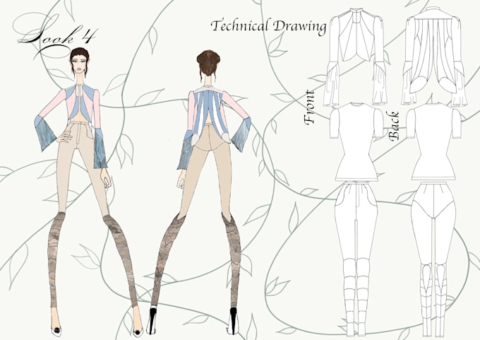 Create Cad Technical Illustration Flats For Your Designs By Khmaria1