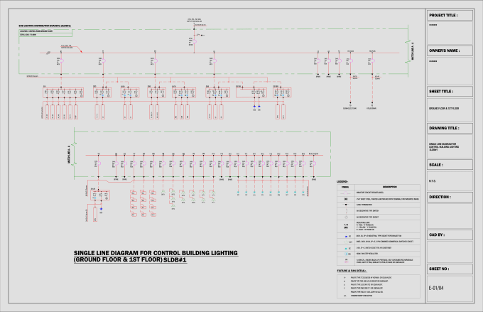 Draw electrical drawing, single line diagram by autocad by Bdcad_expert ...