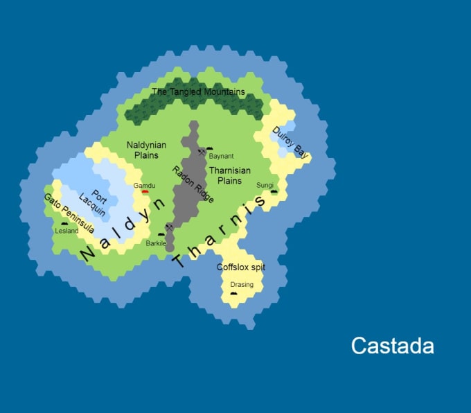 Create a hex map of your fantasy world by Scottybat | Fiverr