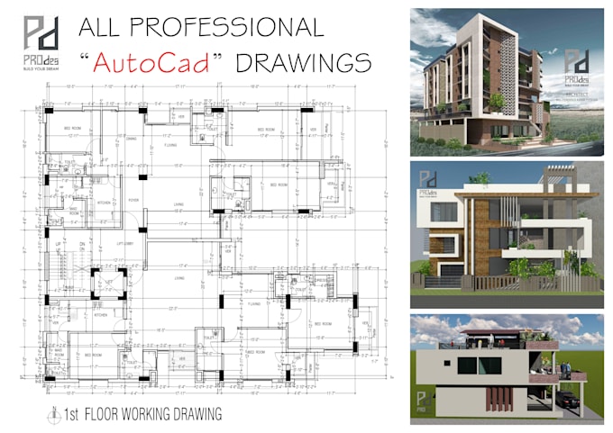Create architectural autocad drawings professionally by Ferdousss | Fiverr