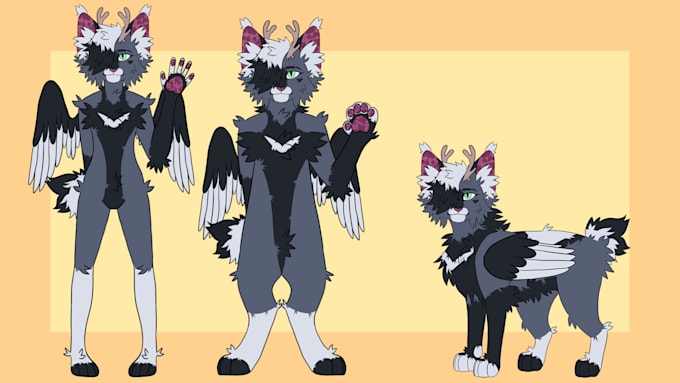 Draw a flat color illustration of an animal or furry by Albatrvss | Fiverr