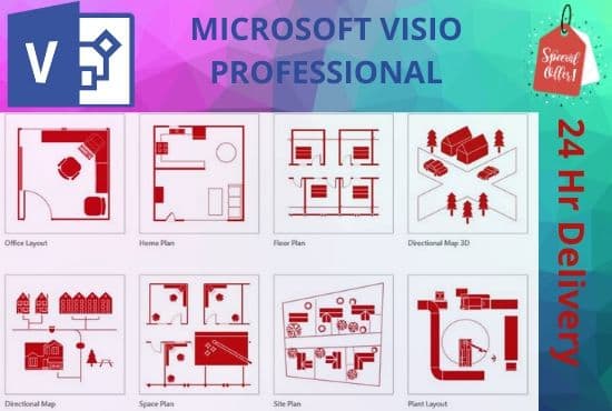 Create or recreate your 2d floor plan on visio within 24 hr by Ahmad ...